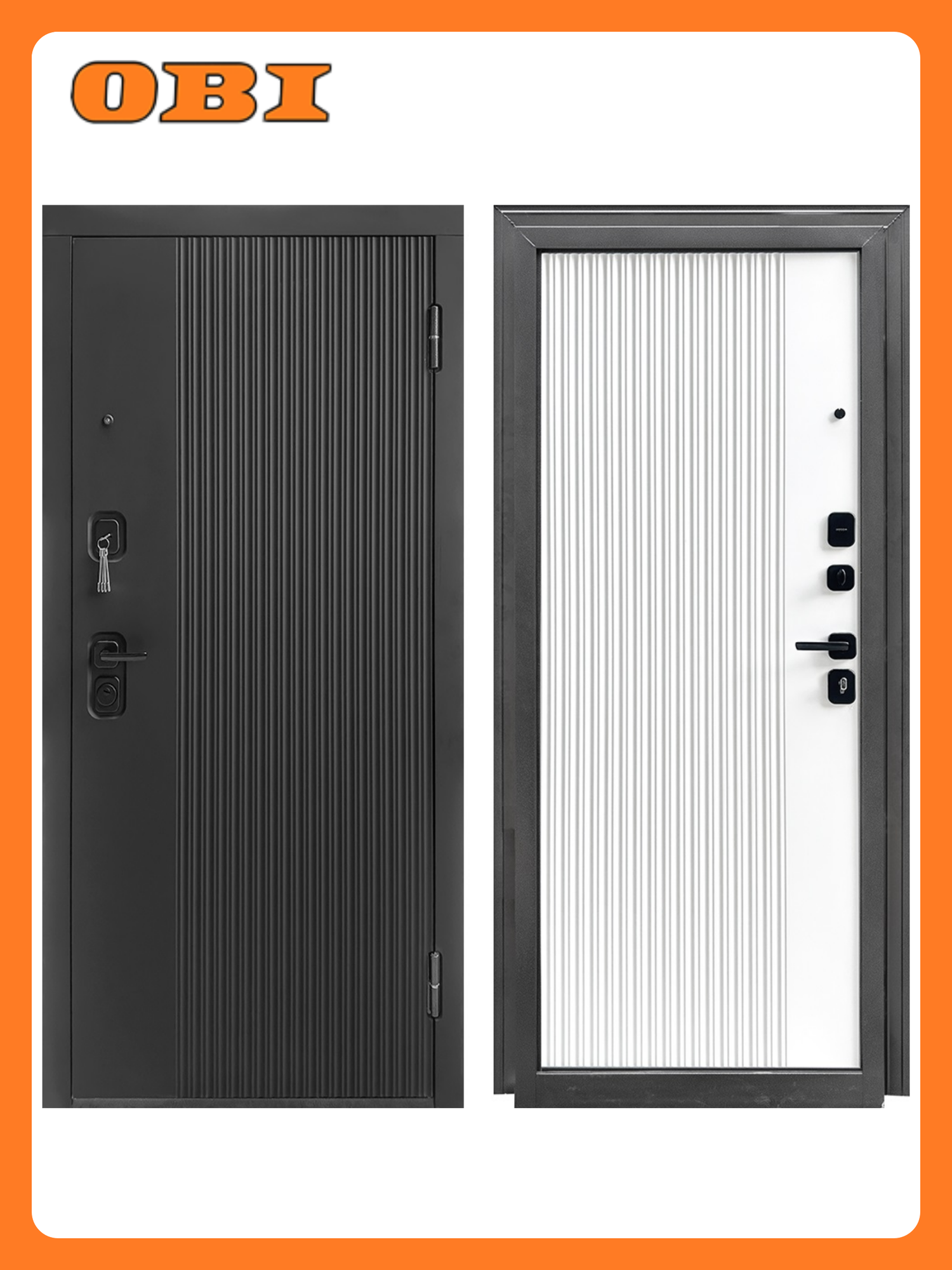 Дверь металлическая входная Спарта софт белый, 860х2050, правая