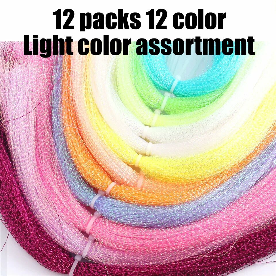 Maximumcatch Голографическая мишура для нахлыста 12 упаковок Light colors 12bags