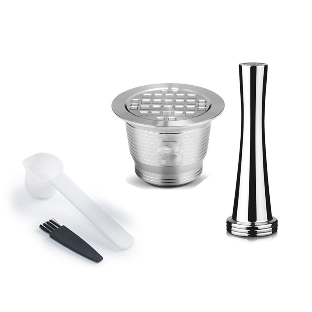 Многоразовые Кофейные Стручки с Ложкой-Щеткой Аксессуары Для Кофейного Фильтра Из Нержавеющей Стали с Деталями Для Вскрытия Эспрессо-Машины