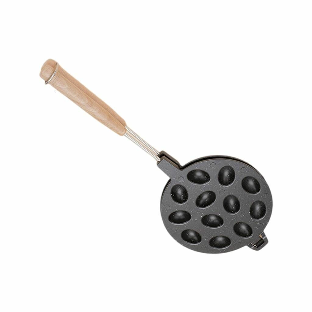 12-луночная овальная вафельница, Черный