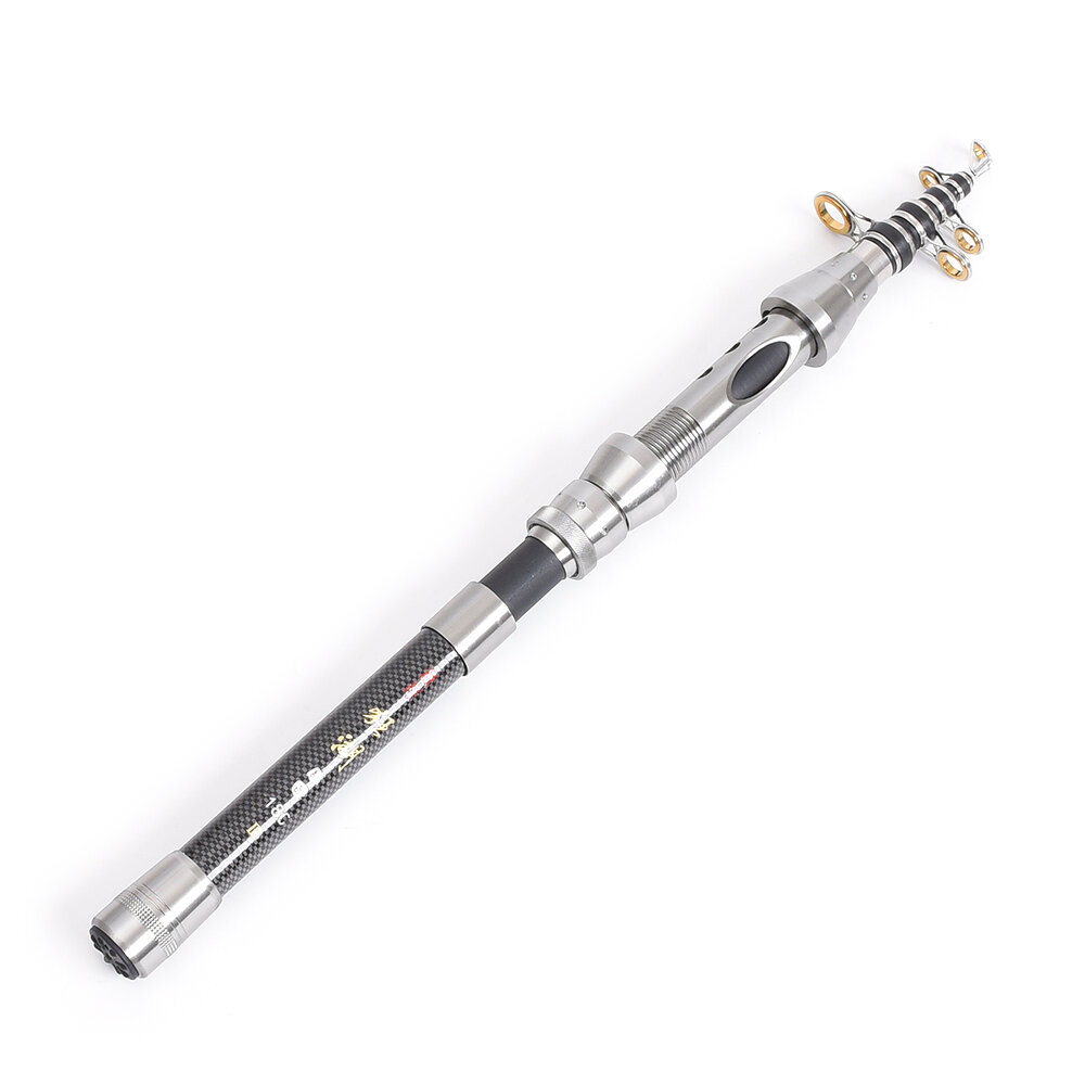 Портативный Карбонфайберный Телескопический Удочка Рыбацкая Раздвижная Для Путешествий Спиннинговая Палка Рыбацкая Для Соленой Воды Лодочная Морская Удочка, Материал: Карбонфайбер, Диаметр Кишка: 17.9мм, Диаметр Верхушки: 1.9мм, Вес Наживки: 10-30г, Вес