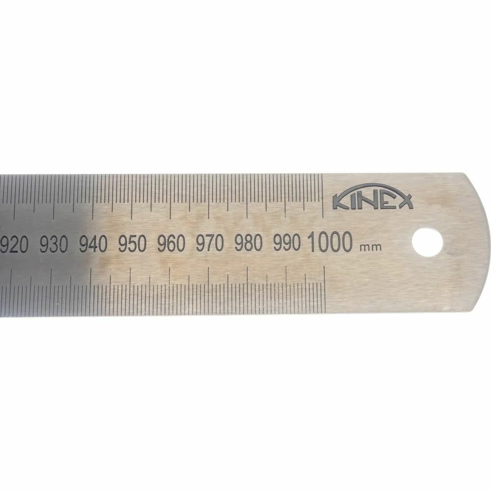 Стальная линейка Kinex (K-MET) 1000х38х1,8 мм, шкала 1 мм 1024