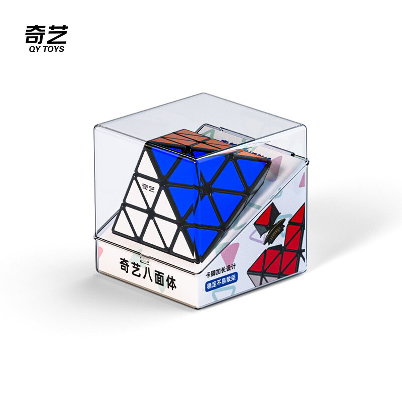 Магнитный вращающийся кубик Рубика в форме октаэдра Qiyi, пирамида с магнитным позиционированием, треугольная