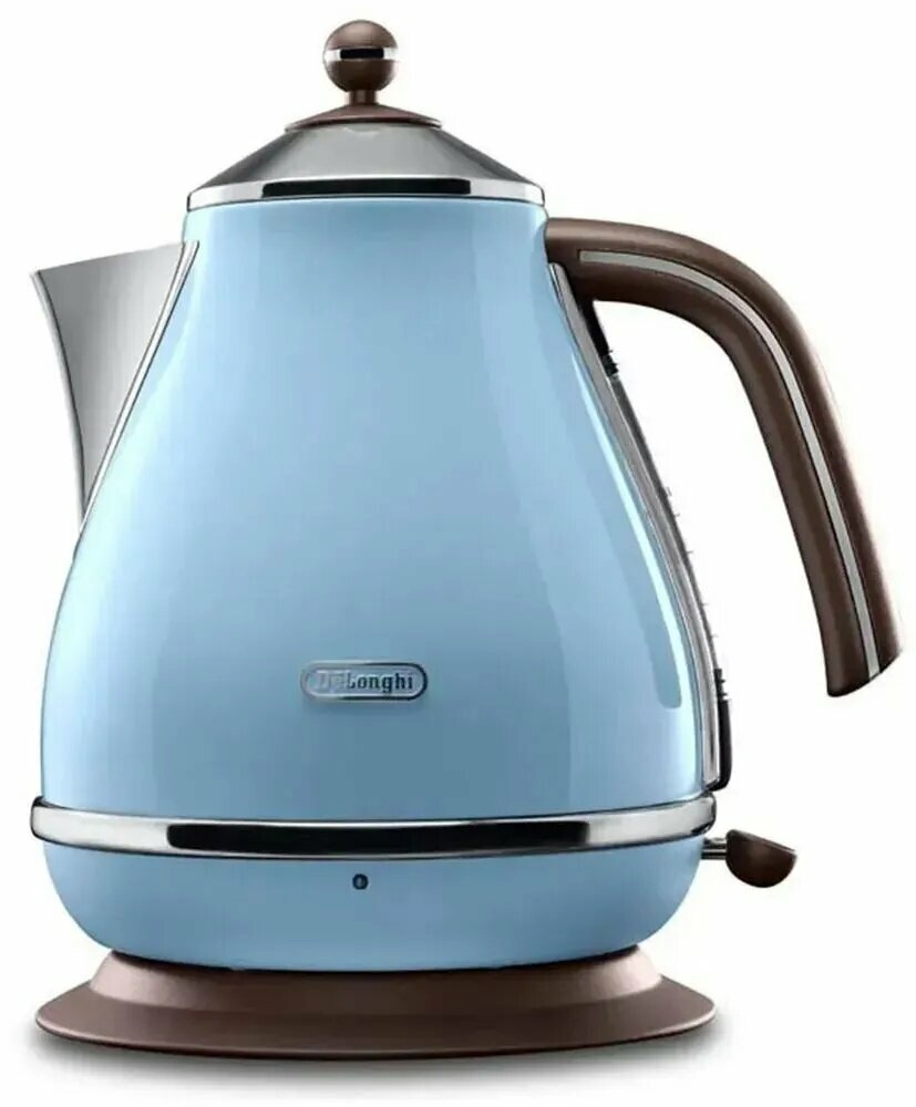 Чайник электрический DeLonghi KBOV2001, голубой, кремовый, 1 шт.