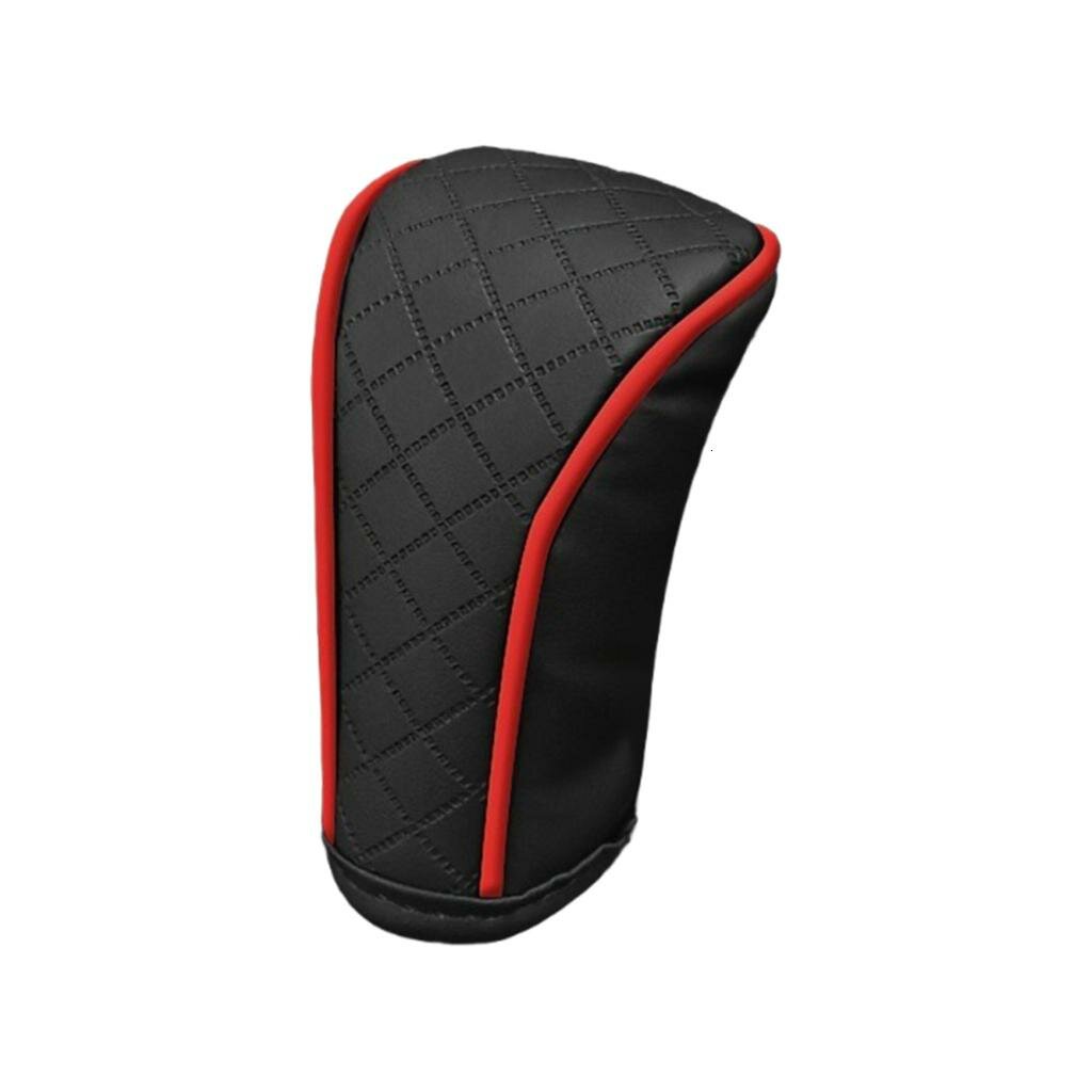 Чехол на ручку переключения передач из искусственной кожи, Черный и красный