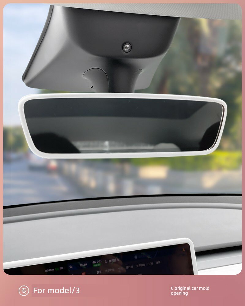 Защитный чехол для зеркала заднего вида Tesla Model 3 белый, премиум аксессуар для панели приборов 2023+ моделей