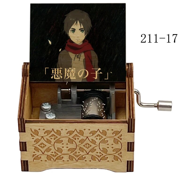 Музыкальная шкатулка Akuma no Ko, квадратные подарки, заводная/ручная атака в стиле аниме, подарок на годовщину, Рождество, день рождения, день отца