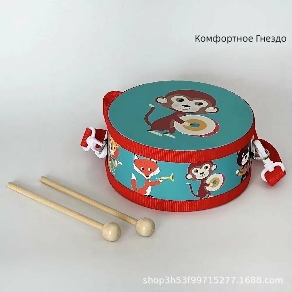 Игрушка музыкальная Лесная мастерская "Барабан" детский, развитие слухового восприятия,15*7см