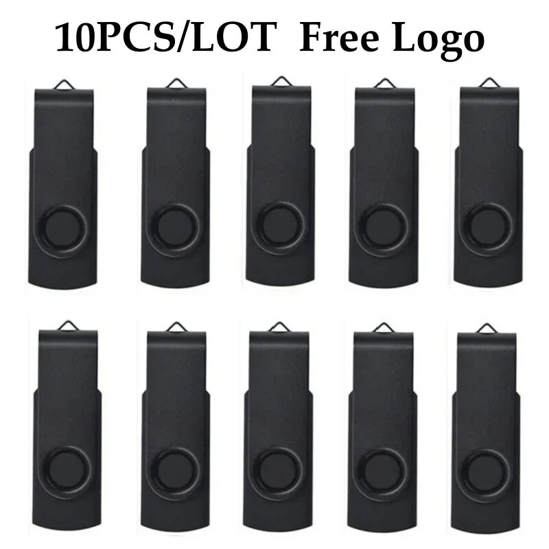 10шт USB-накопитель 128MB, черный