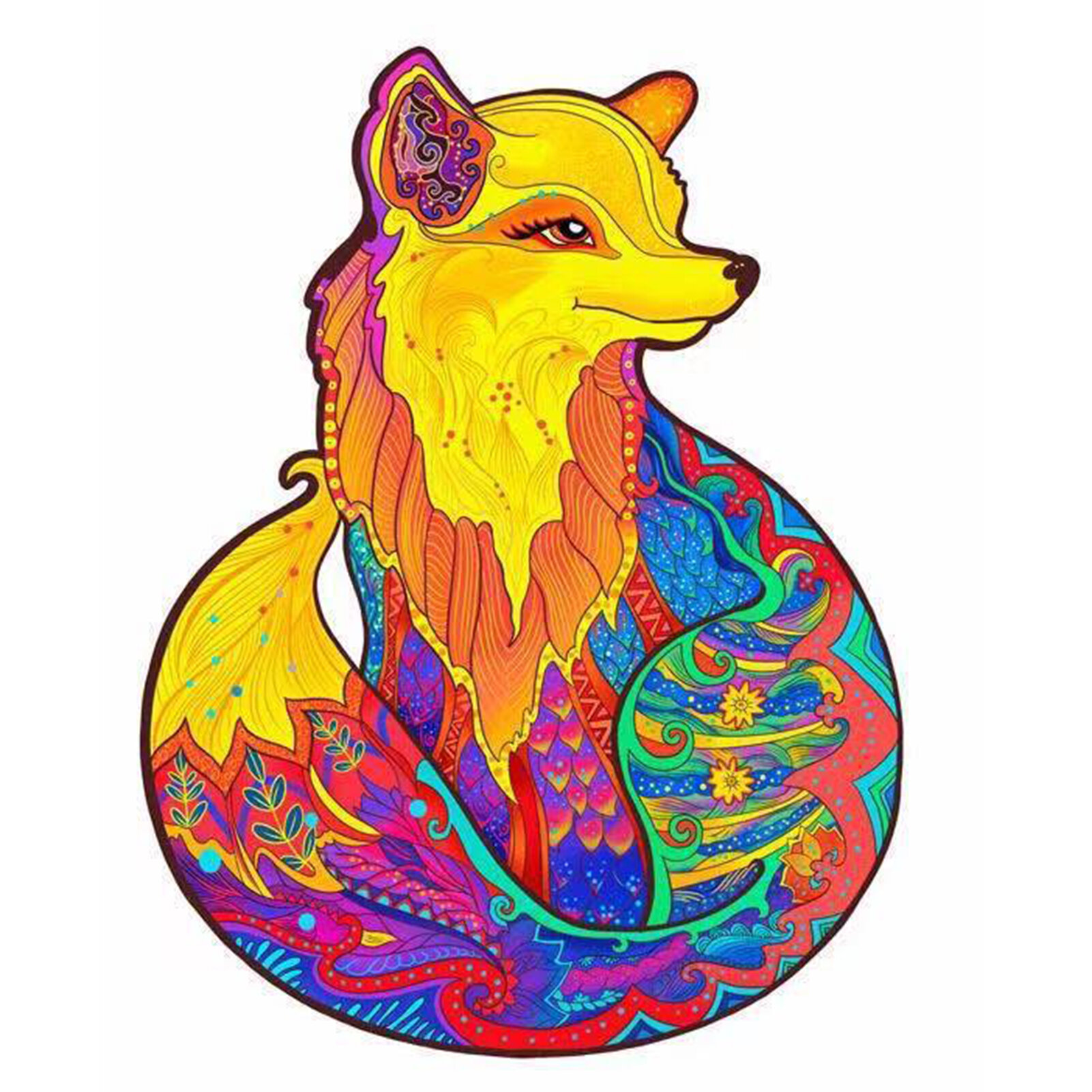 Пазл деревянный нерегулярный стереоскопический животное плоский игрушка A5 Лев, модель A3, A4, A5, животные Волк, Тодд, Бабочка, Лев, Рыба, Сова, Леопардная кошка, Летающий дракон, Хамелеон, Злой кот, Голова тигра, Слон, Дракон страж, Красная рыжая