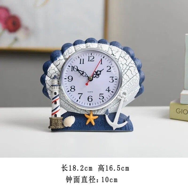 Средиземноморский стиль INS, высококачественные часы, океанский стиль, бесшумные настольные часы, украшение для гостиной, настольные часы для демонстрации