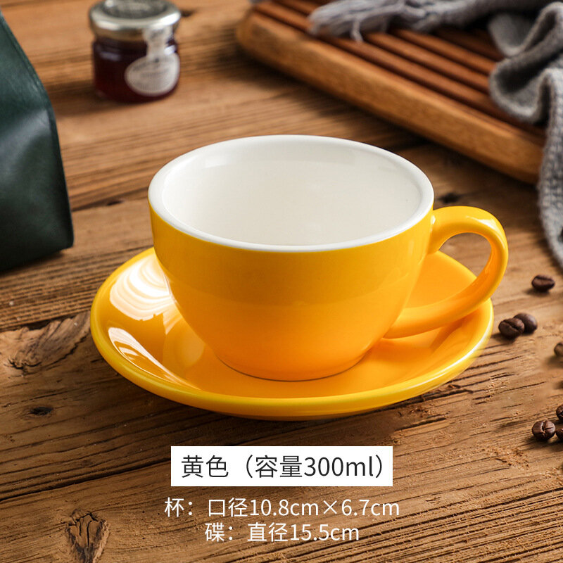 300 мл керамический набор кофейных чашек, чашка для капучино, латте, большая емкость, чашка для латте-арта, соревновательная кружка