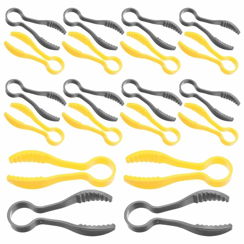 Пластиковые пинцеты для детских игр, усиленное сцепление, размер 8.5x3.8x1.4 см, 20 штук