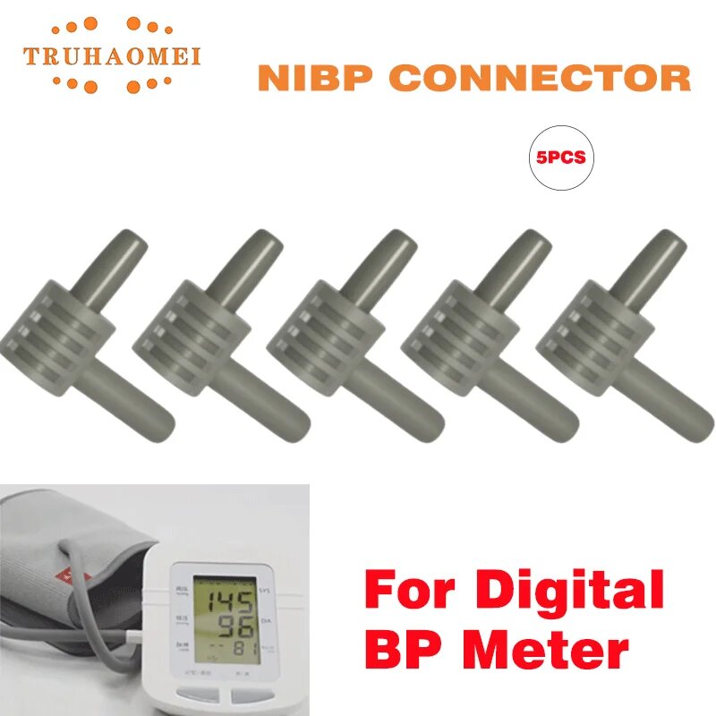 5 шт, манжета NIBP, разъем BP, цифровой разъем для монитора артериального давления на руку, для тонометра, сфигмоманометра, манжеты для измерения BP