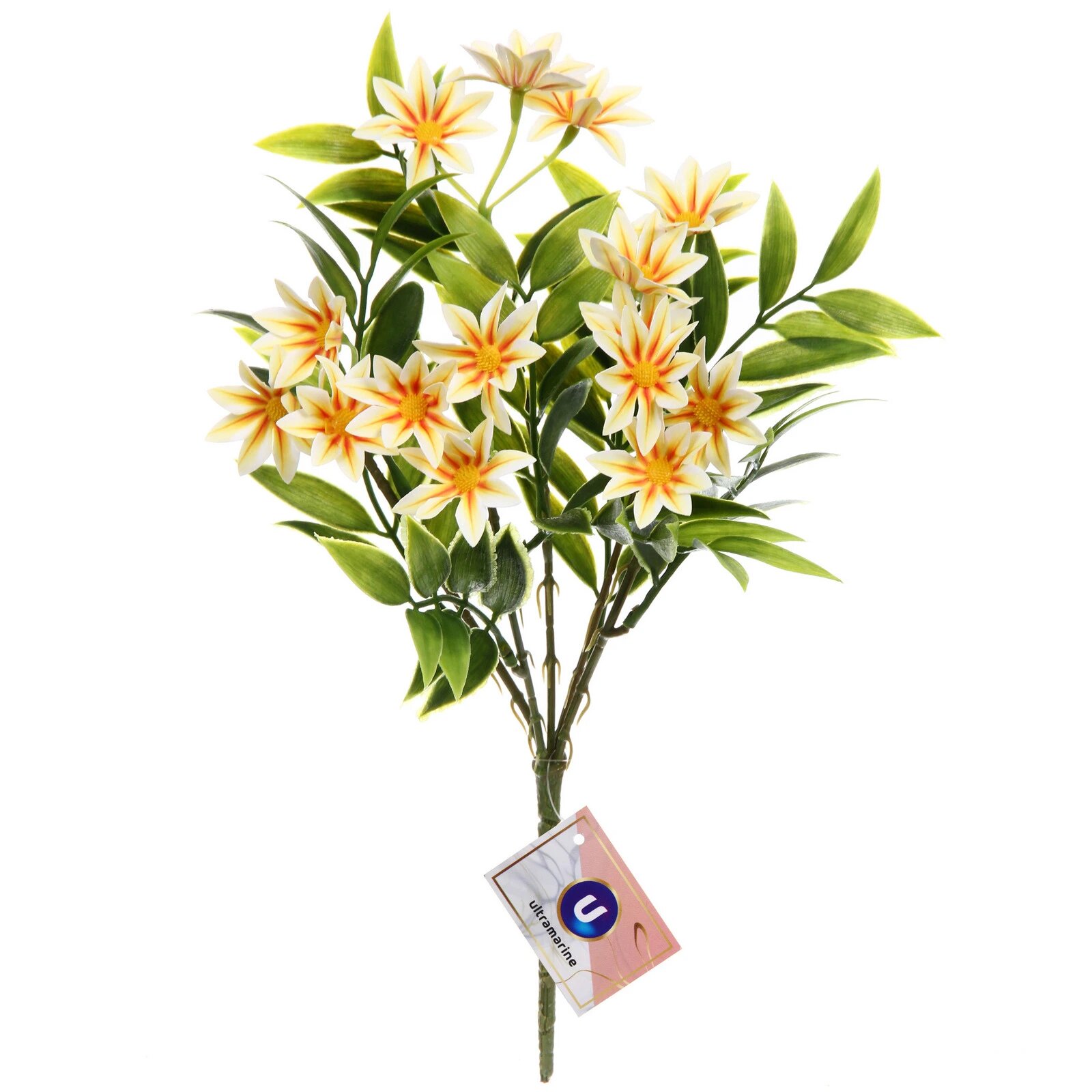 Искусственные цветы «Волшебство лета» космея, 15 стеблей, желтые, 32 см, пластик