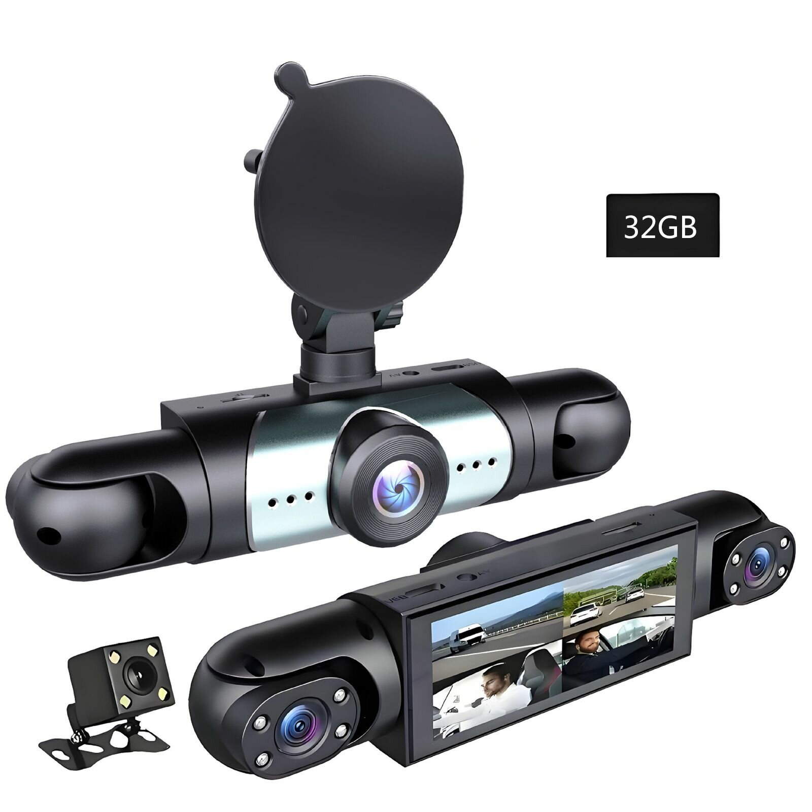 4-линзовый автоматический видеорегистратор 1080P c ночной видеосъемкой и детскими видеорегистраторами