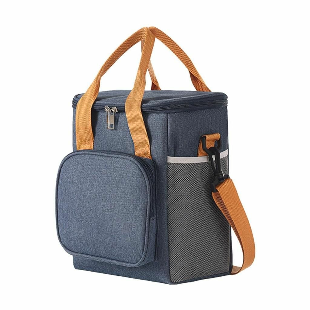 Герметичный термоланчбокс из оксфордской ткани, Темно-синий