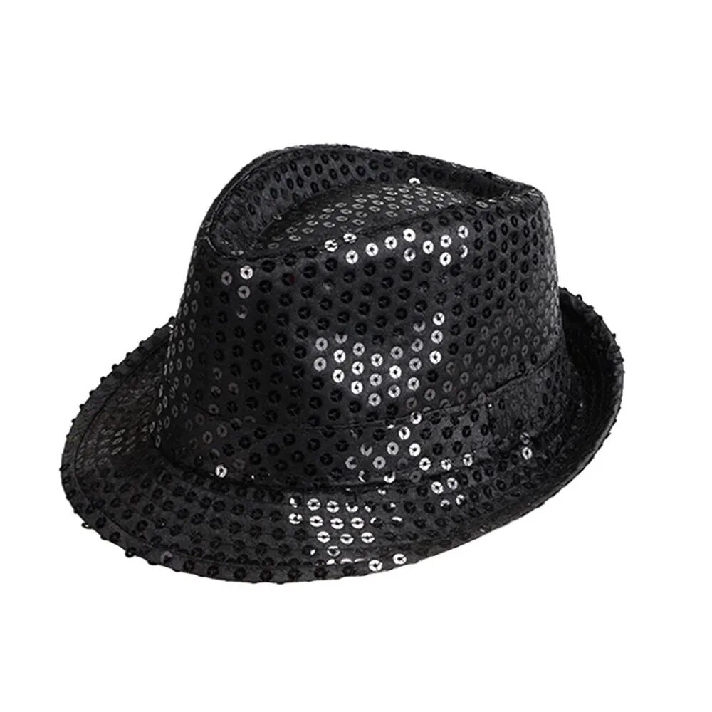 Аксессуар для выступлений: светящаяся шляпа джаза, чёрная, 26х26 см, для детей, с многоцветной подсветкой