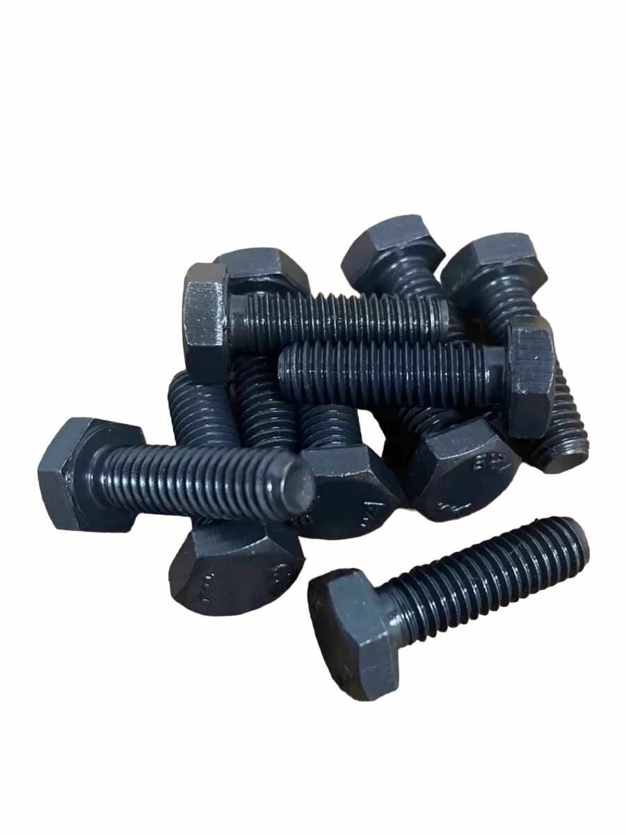 Болт 23 Болта М8x40 мм, DIN933, высокопрочный класс прочности 12.9 черный, 10 шт. П0000023552
