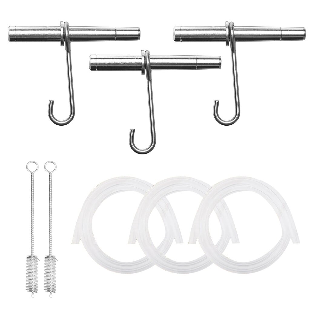 11pcs Maple Syrup Tapping Set Stable Stainless Steel Spiles Hook Brushes And Food Grade Tubing For Handmade Syrup