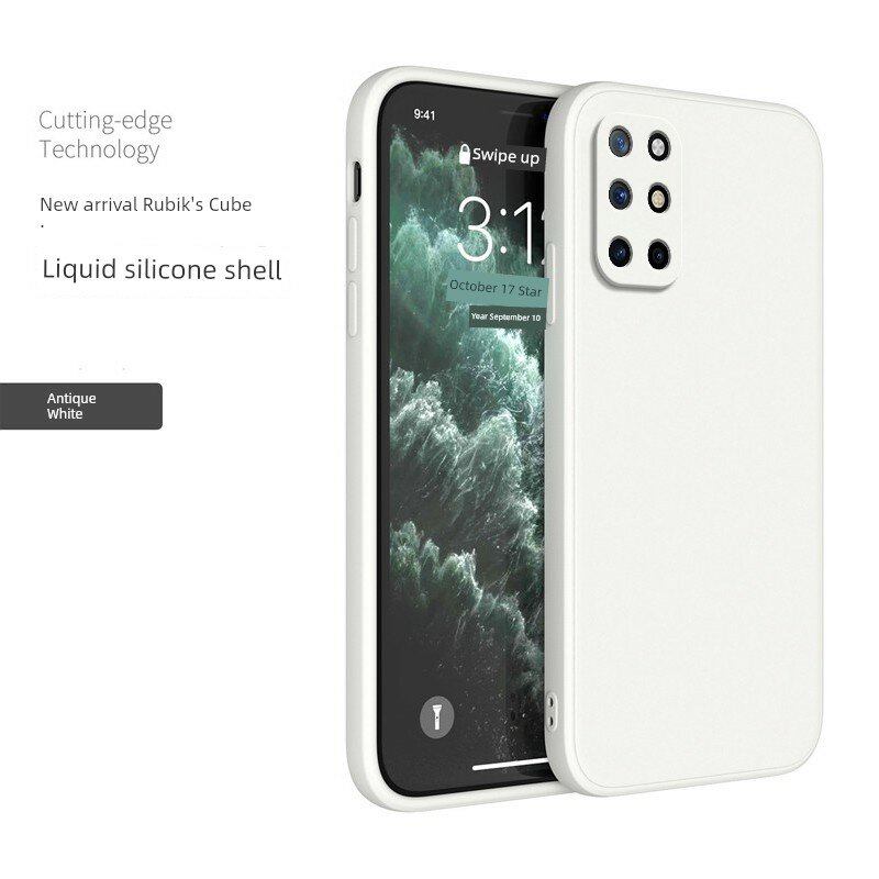 Чехол для OnePlus 8T из силикона антично-белого цвета с гладкой матовой поверхностью для безопасности