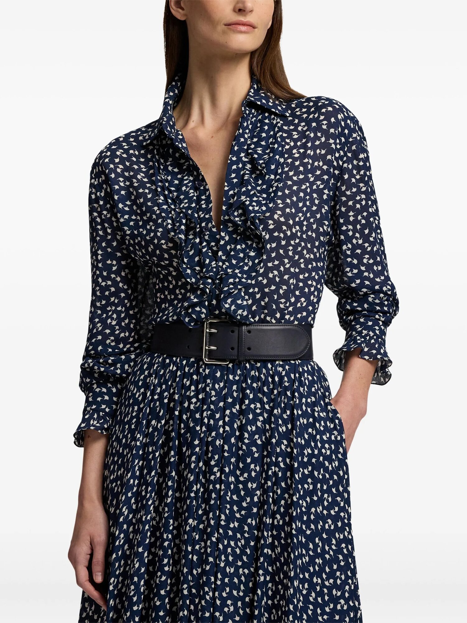 Рубашка Ralph Lauren Collection, размер 0, синий — фото 1