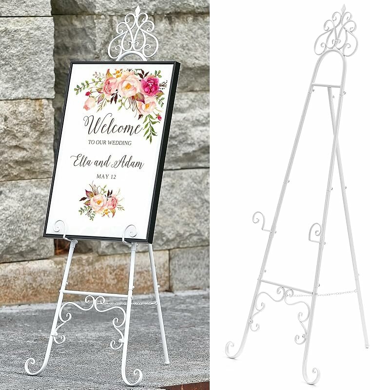 Металлический мольберт для знаков с цепным поддержкой