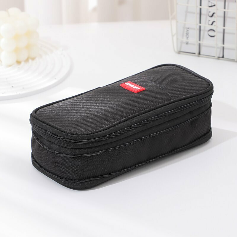 Японский и корейский стиль, большая емкость, расширяемый пенал из холста в цвете макарон, трансформируемый простой пенал для студентов