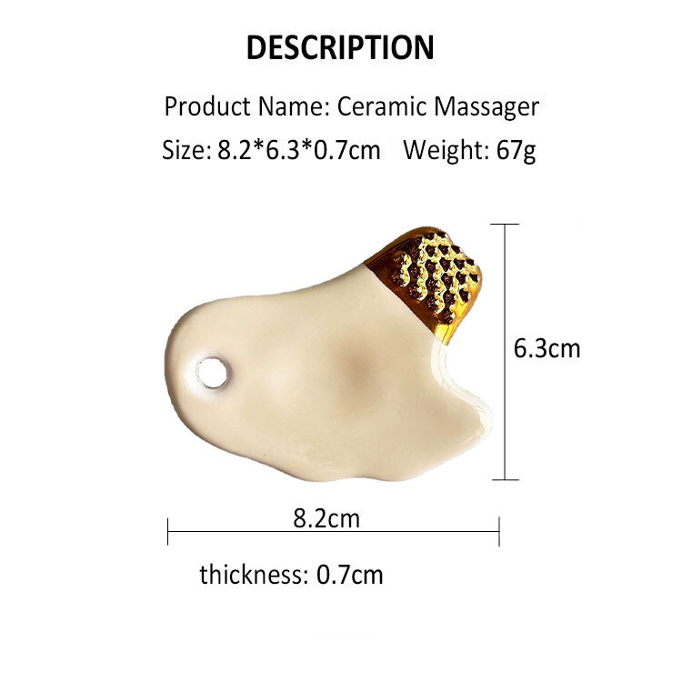 Керамическая скребковая доска для массажа лица и тела, меридианная щетка, скребковая палочка для сухожилий, керамическая скребковая доска