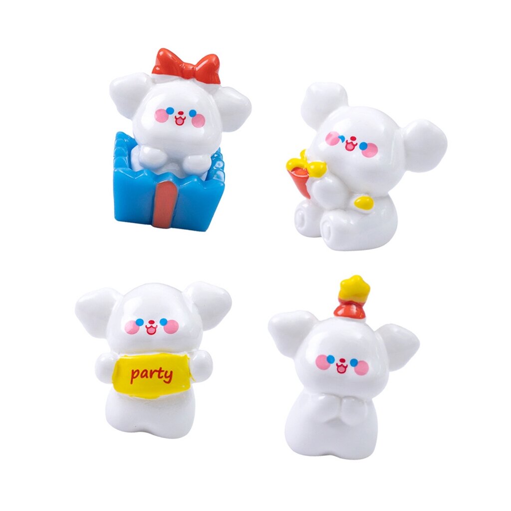 Миниатюрные Статуэтки Собак Садовые Декоры Смоляная Фигурка Собаки Игрушка Мини Топперы для Торта на День Рождения Украшения Для Вечеринок