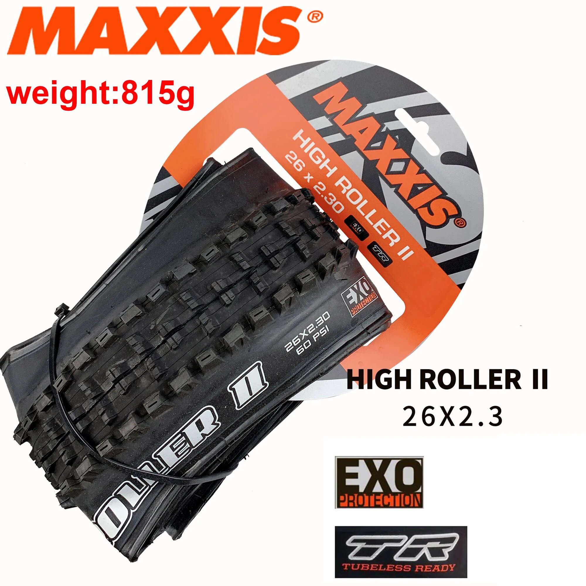 1 шт. Maxxis High Roller II 26/27,5×2,3/2,4/2,5 29x2,30 26 27,5 29 дюймов AM/FR/DH складная шина для скоростного спуска MTB шина