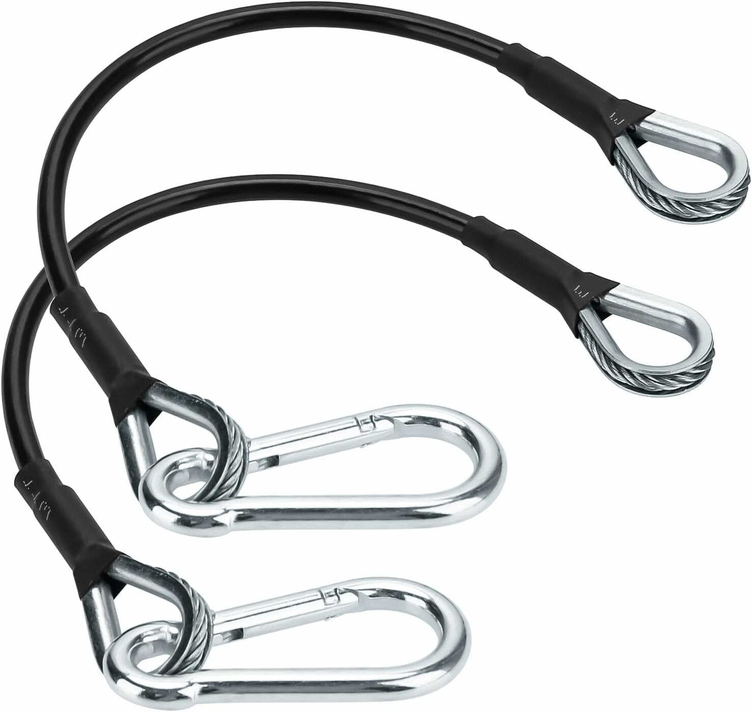 Трос из проволоки 2-компонентный, кабель-расширение для тренажерного оборудования, с 2 штуками карабинов из нержавеющей стали M6 длиной 26 см