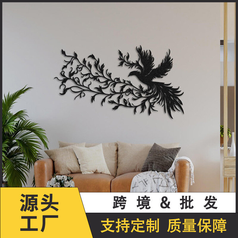 Феникс, сидящий на ветках, фетровое украшение на стену, украшение для гостиной в лесном стиле, картина, переезд в новый