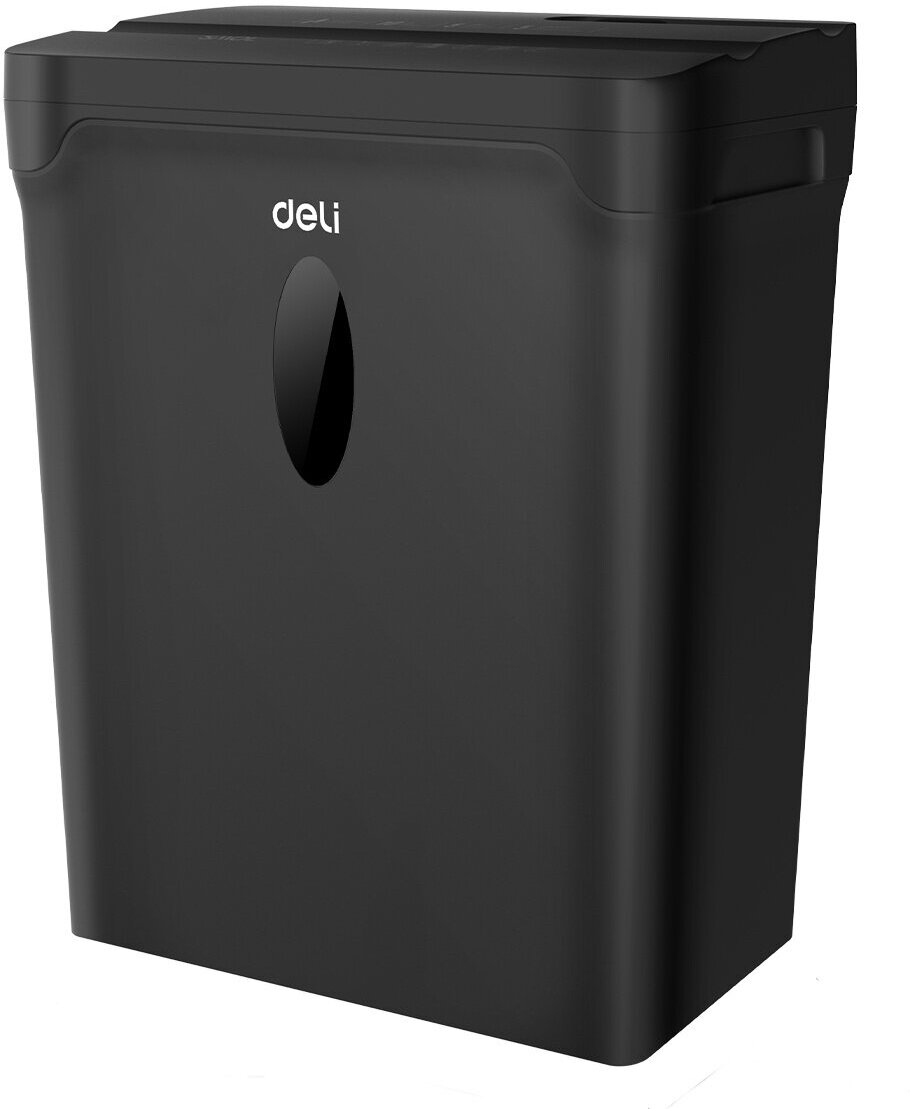 Шредер Deli ET014 черный с автоподачей (секр. P-4) фрагменты 5лист. 10лтр. пл. карты