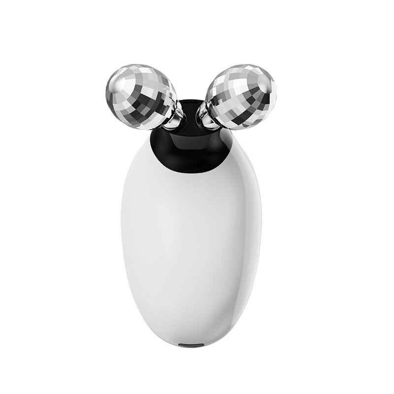 Электрическое устройство для похудения лица с двойным шариком, микротоковая вибрация, удаление морщин на шее, омоложение кожи, V-образный массажер для лица