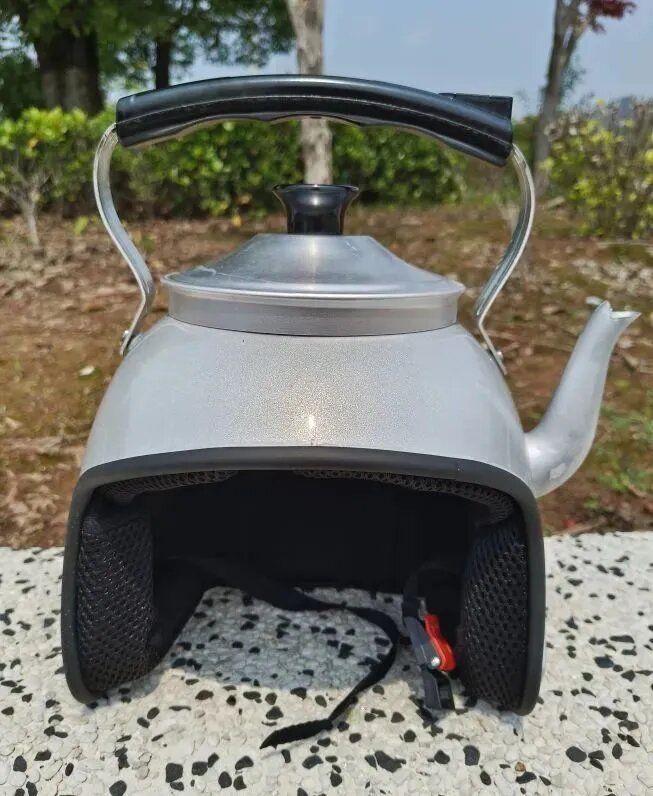 Мотошлем, цвет: серебристый, белый