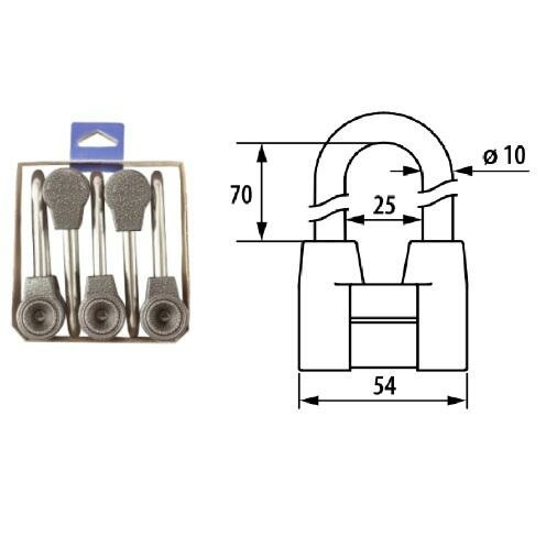 Замок навесной В наборе 5ШТ под один КЛ НЗВС2-4А-01 (5+9) ЧАЗ