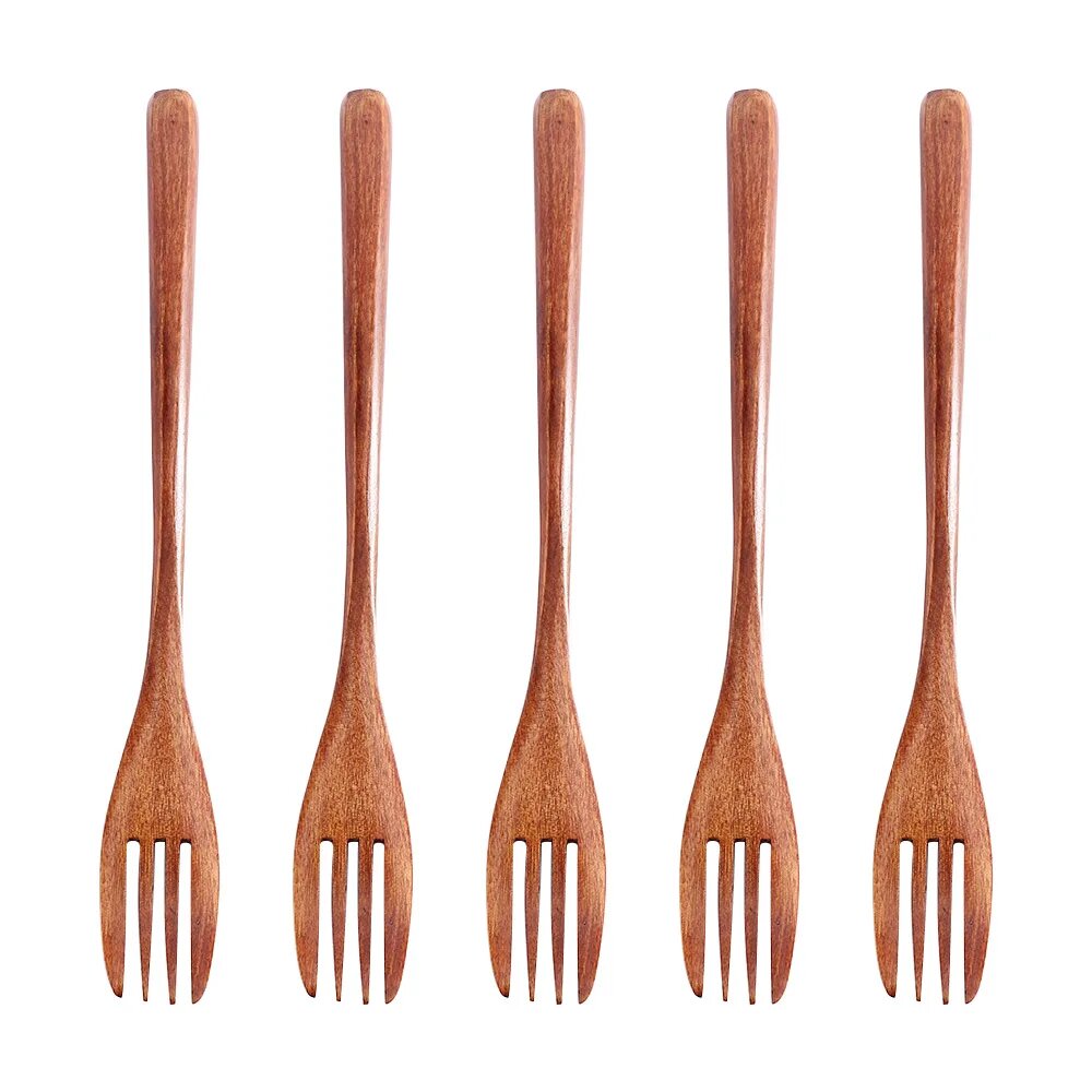 Деревянные вилки Kitchen Salad 5 шт. 1Pc