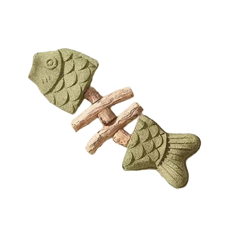 Игрушка Silvervine Mint Cats Для Жевания И Чистки Зубов В Форме Рыбьей Кости