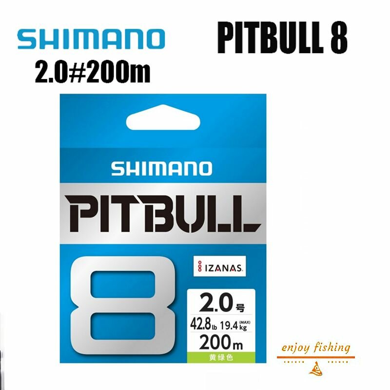 SHIMANO PITBULL 8 BRAID 2.0#200M Green плетеная леска для пресной и соленой воды