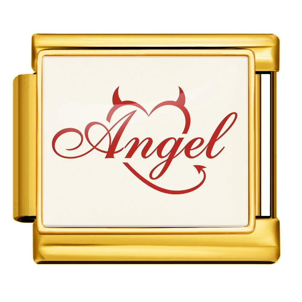 Красный шарм Angel с рожками, URING для браслета