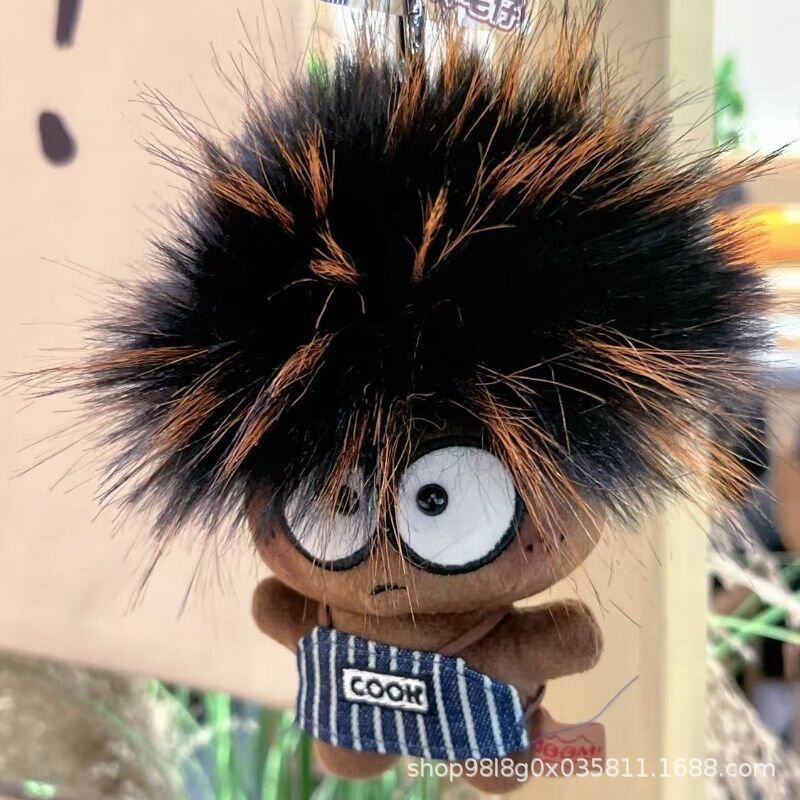 Уродливая милая необычная сгоревшая кудрявая плюшевая кукла-брелок, модная очаровательная афро-кукла, подвеска для сумки