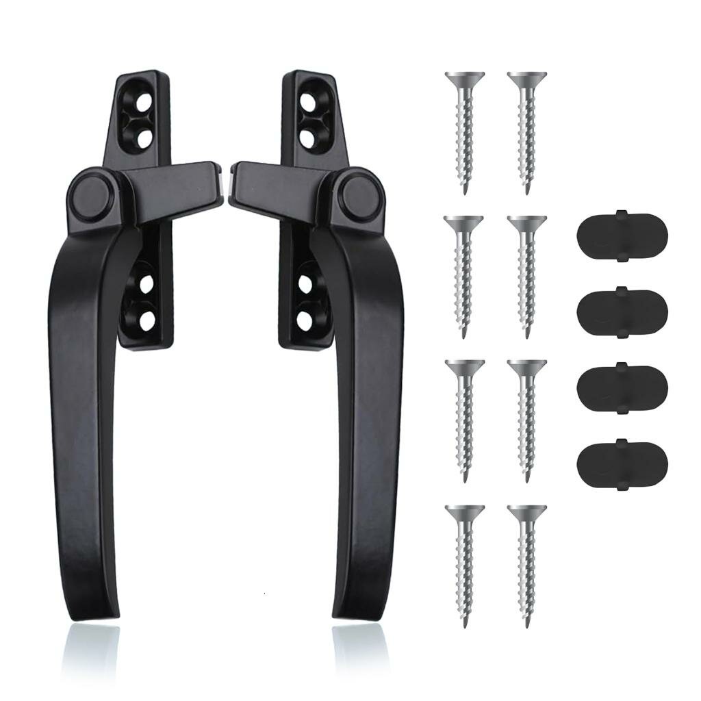 Набор ручек для окон, устойчивых к нагреву и коррозии, Черный