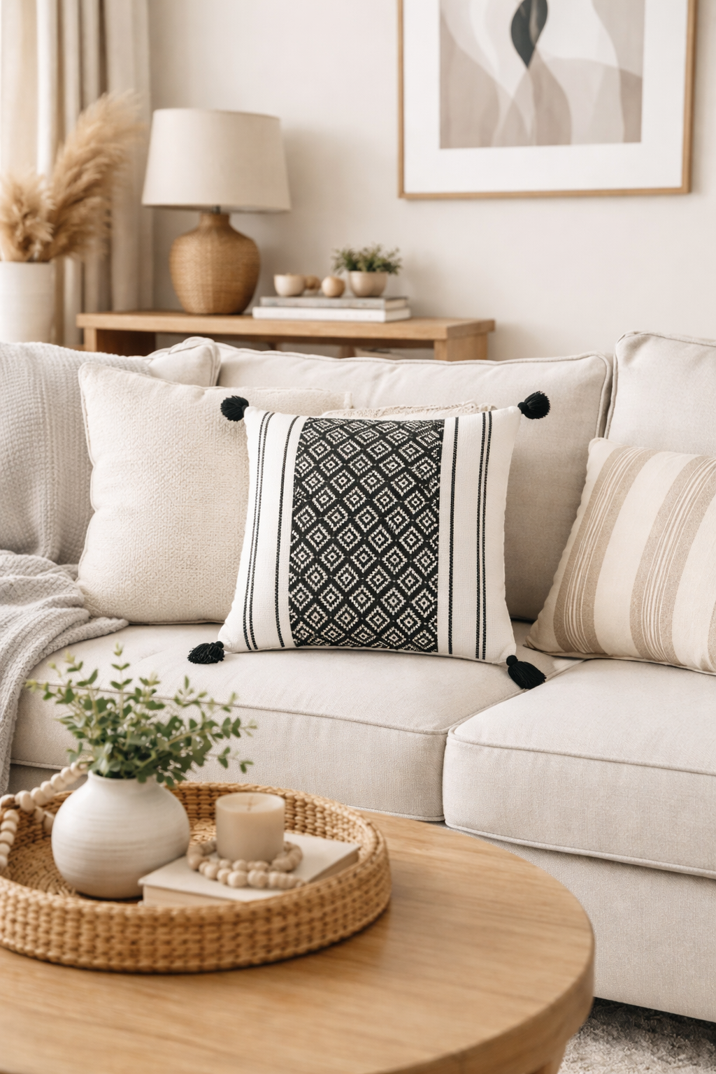 Наволочка декоративная Этель "Сканди" размер 45×45 см, цвет чёрный