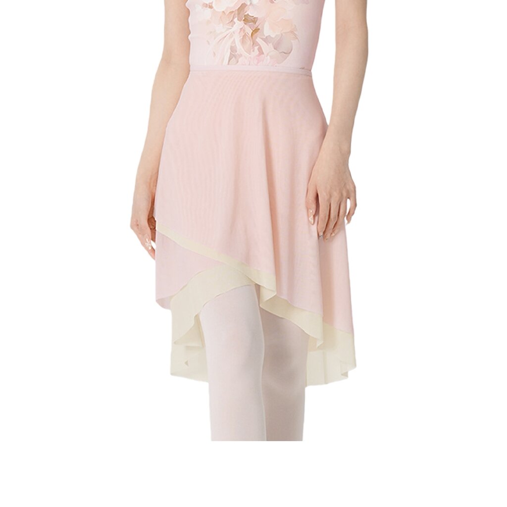 Балетная Танцевальная Юбка Двухцветного Дизайна С Регулируемой Талией Из Дышащей Нейлоновой Ткани