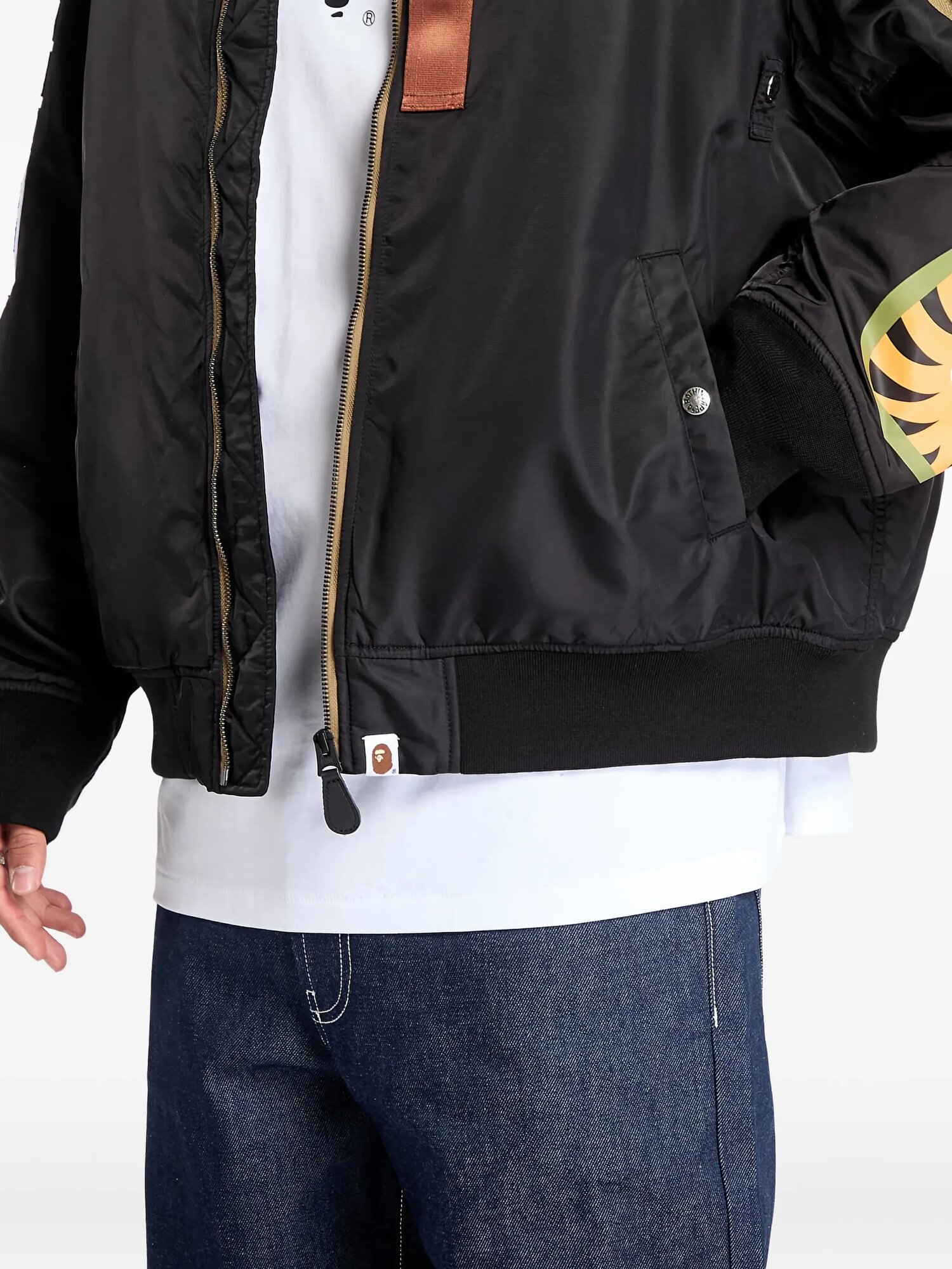 Куртка A BATHING APE Shark Ma-1, размер XL, black/black — фото 1