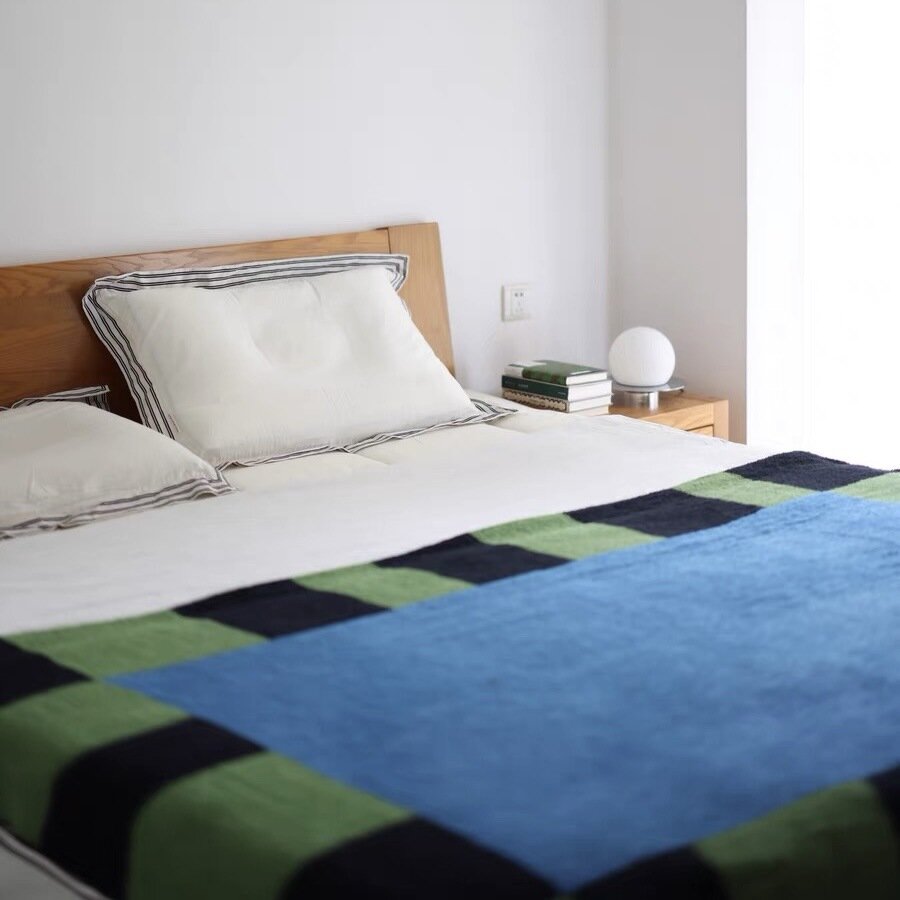 Плед Memphis в клетку A-Class для младенцев и беременных, полуплед из флиса, плед для сна, винтажный стиль, плед для дивана, плед для отдыха