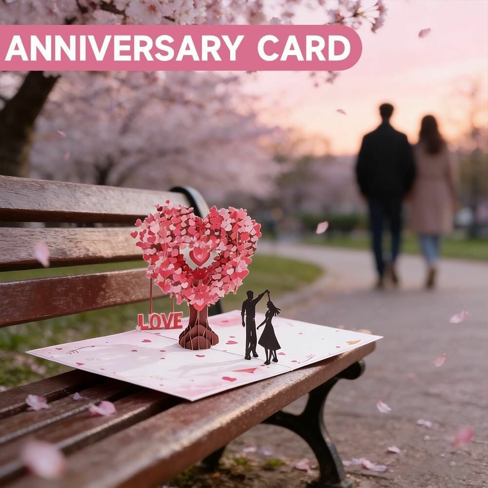 3D объемная открытка в виде сердца на День Валентина для девушки и свадьбы