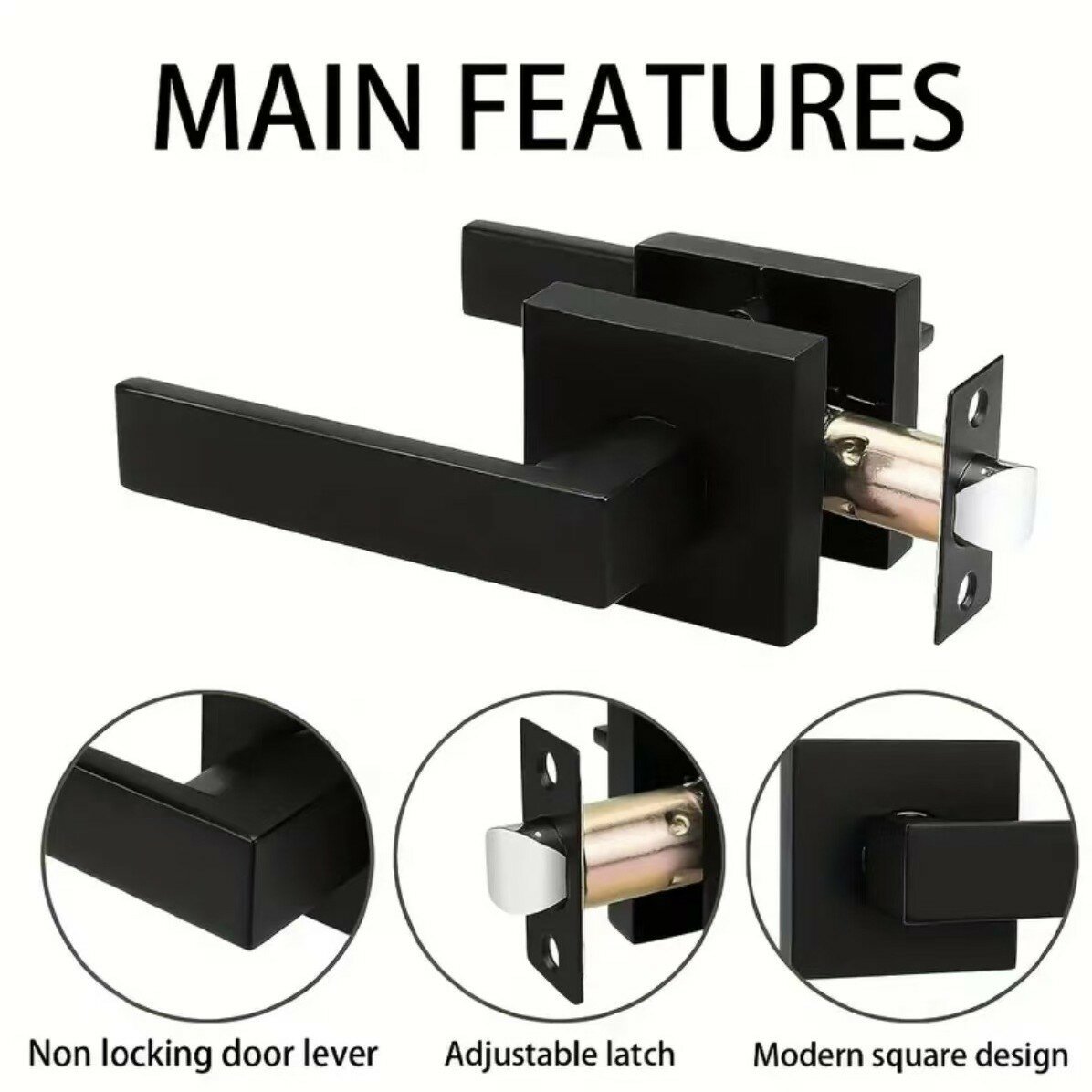 2025 Американский тяжелый трехрычажный замок для ванной, балкона, туалета, безключевой дверной замок, специально разработанный для внешней торговли, трехрычажный замок