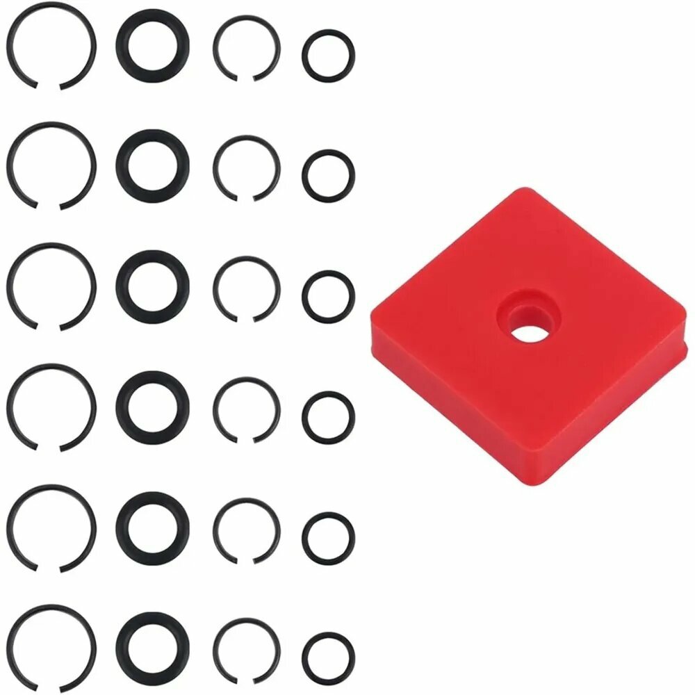 6 комплектов фрикционных колец с фиксаторами 3/8 дюйма и 6 комплектов 1/2 дюйма с уплотнительным кольцом, с фиксирующим кольцом и инструментом для установки наковальни